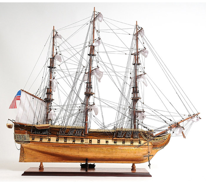 Old Modern Handicrafts Constitution Copper Bottom E.E Model Ship ...