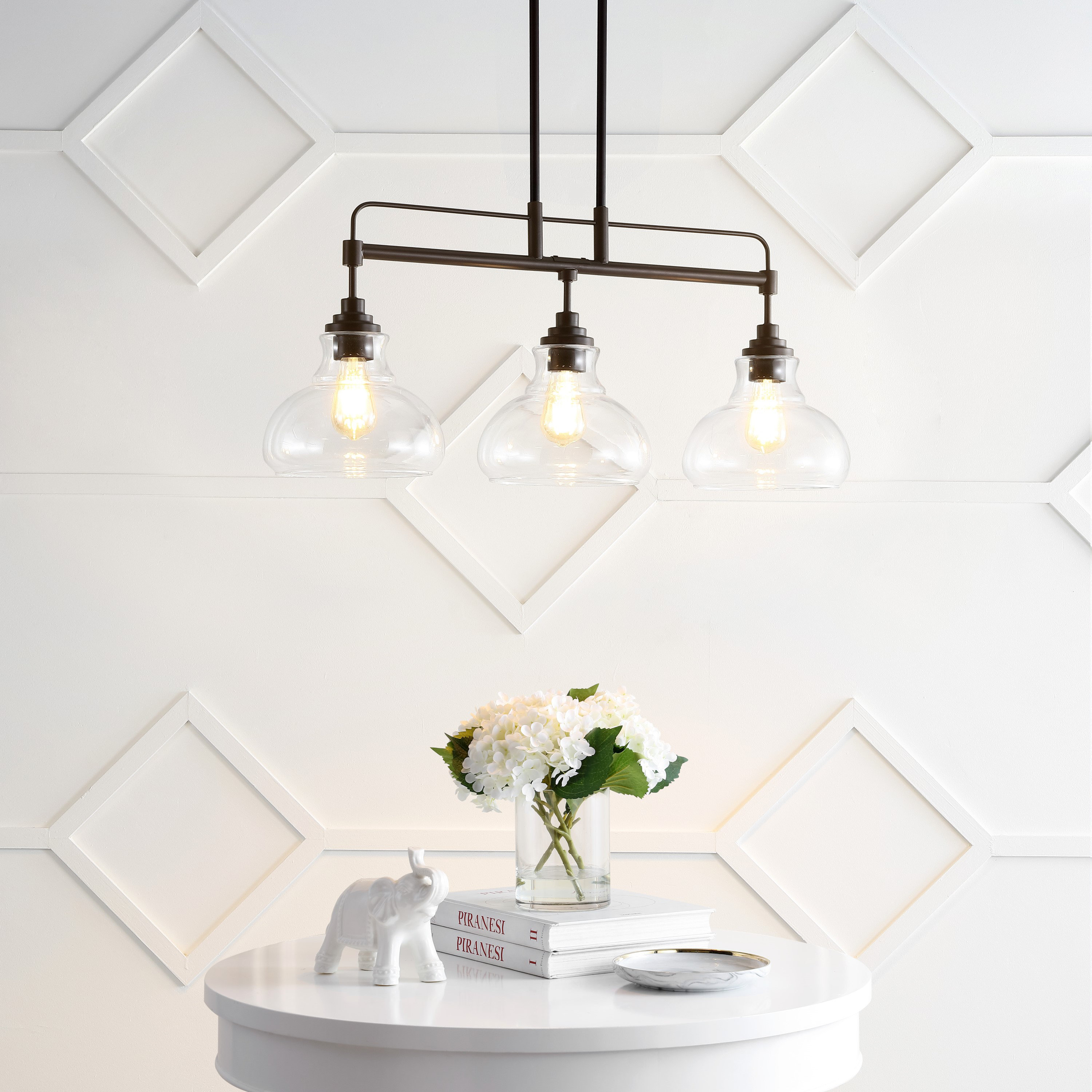 Longshore Tides Alsadig 3 - Light Bronze Kitchen Island Pendant | Wayfair