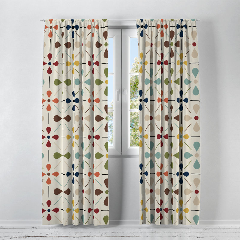 Folk N Funky Polyester Semi-Sheer Curtain Pair & Reviews | Wayfair