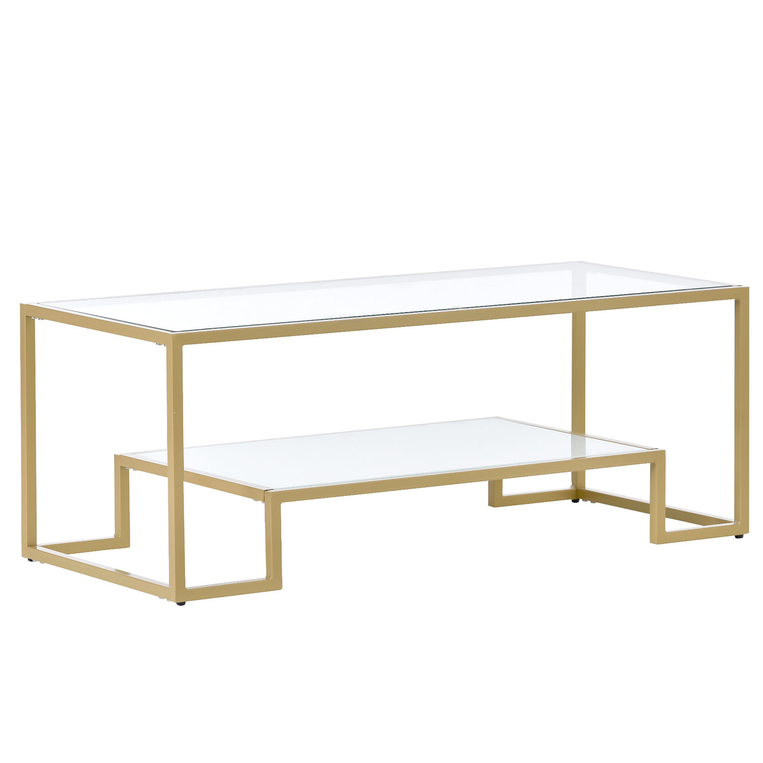 Mercer41 Modern, Minimalist Design Living Room Coffee Table, Metal With ...
