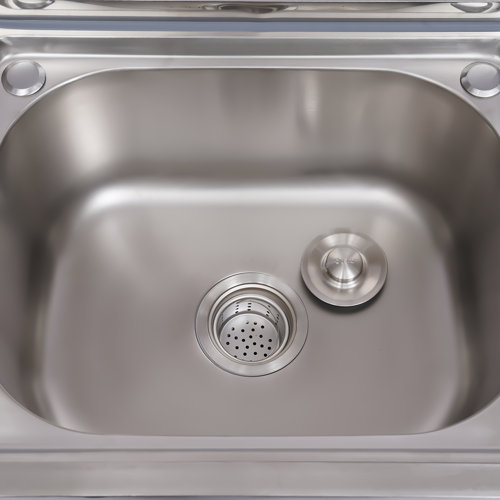 FRONG 21.64'' L x 17.72'' W Silver Free Standing Bar Sink | Wayfair