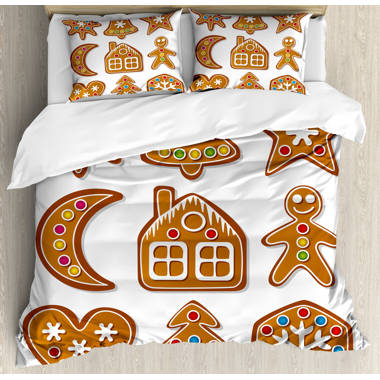 Ambesonne Gingerbread Man Duvet Cover Set | Wayfair