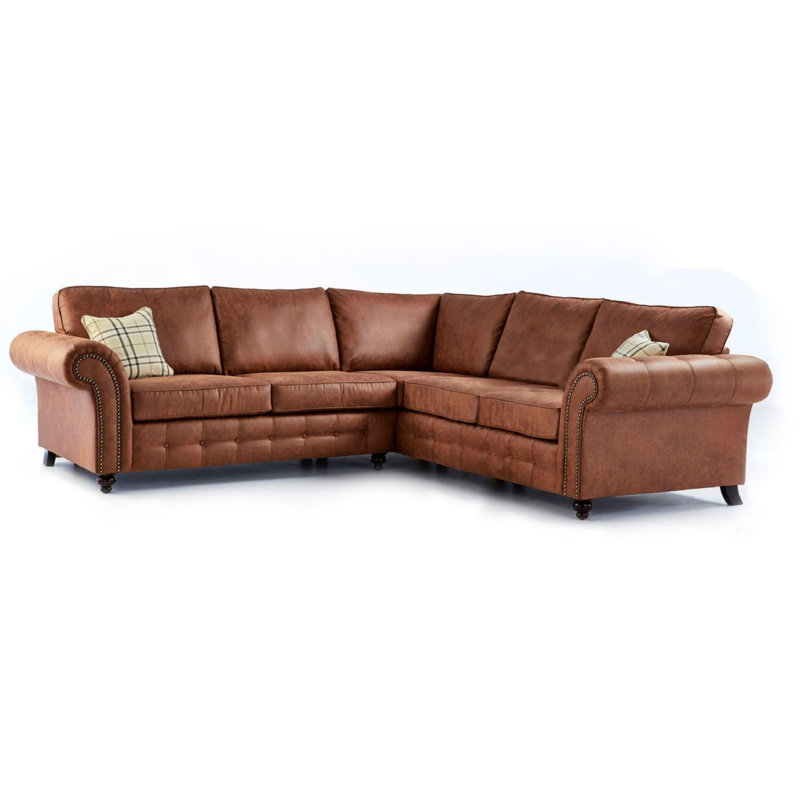 Three Posts Braddock 3 - Piece Vegan Leather Corner Sofa | Wayfair.co.uk