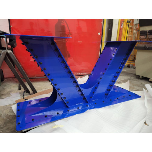 Hamlin Welding And Fabricating LLC Industrial V I Beam Table Base | Wayfair