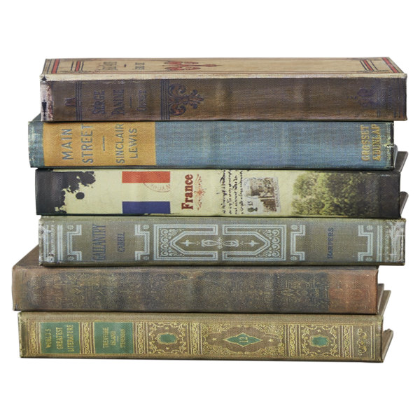 Three Posts™ 6 Piece Wood Book Box Set & Reviews | Wayfair