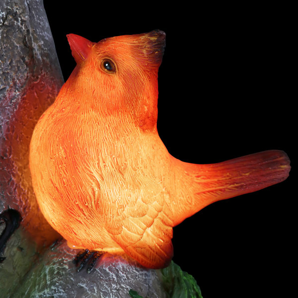 Exhart Solar Cardinals On A Hand Painted Welcome Rock Garden Statuary ...