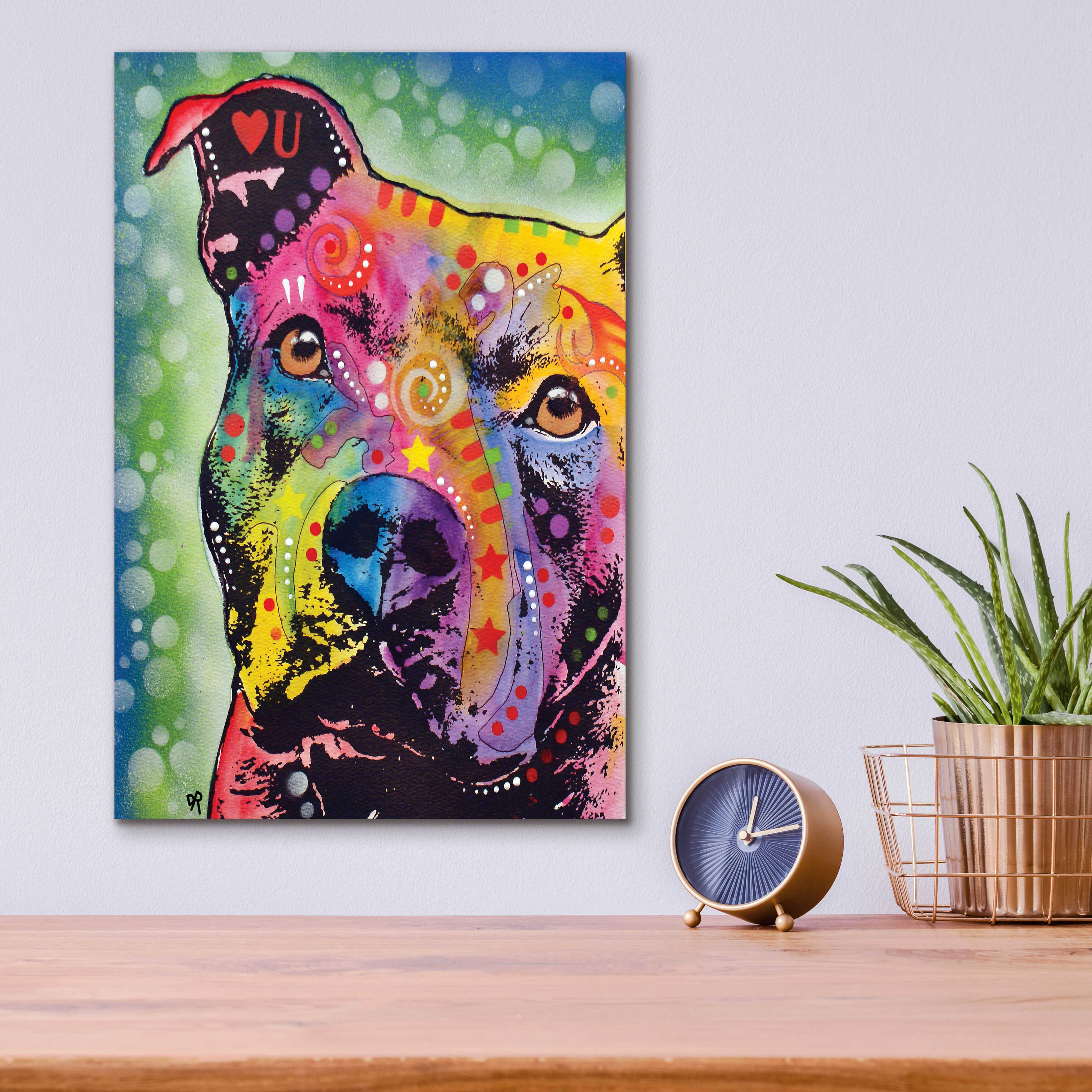 Red Barrel Studio® Thoughtful Pit Bull White Bubble by - Unframed Print ...