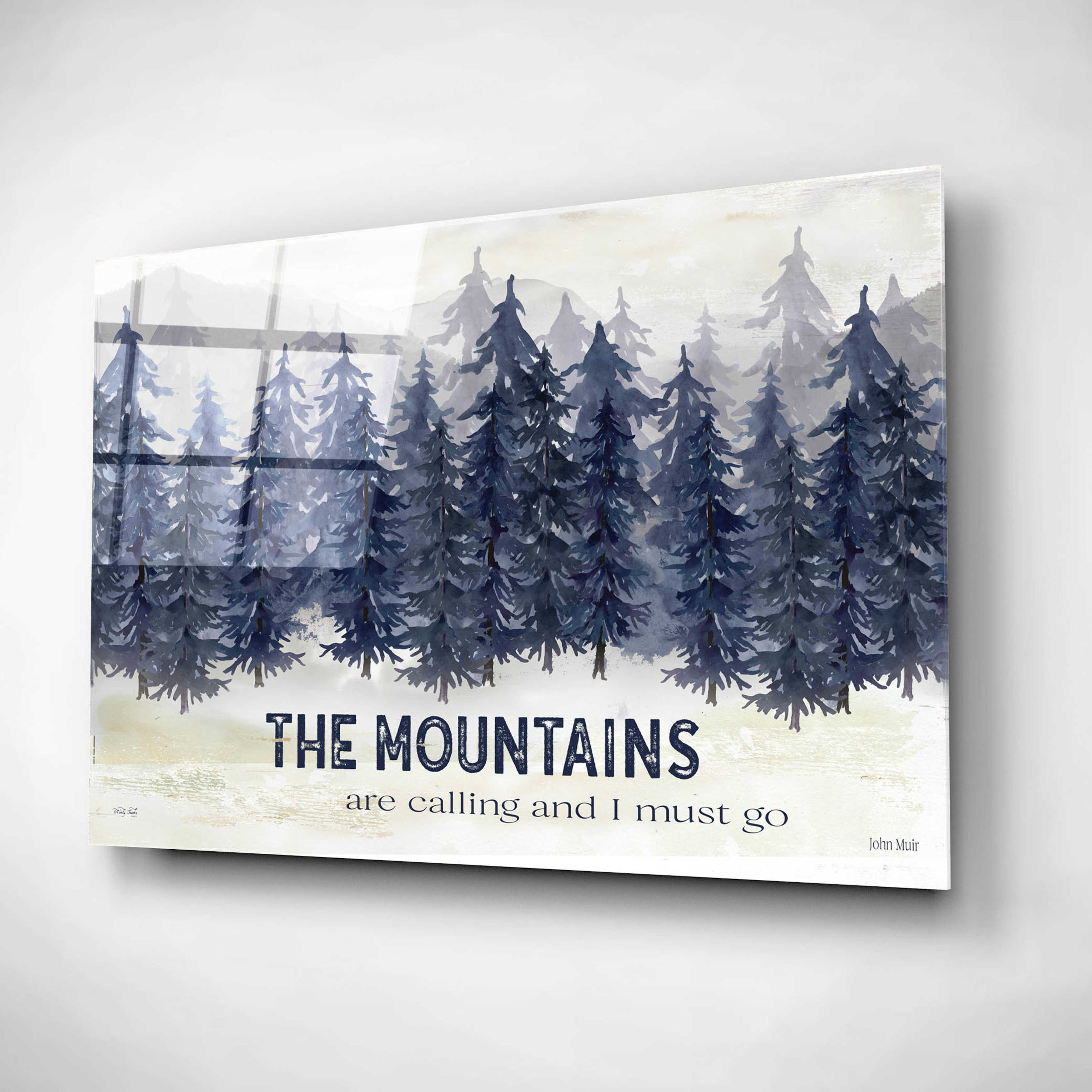 Trinx Navy Trees The Mountains by - on | Wayfair