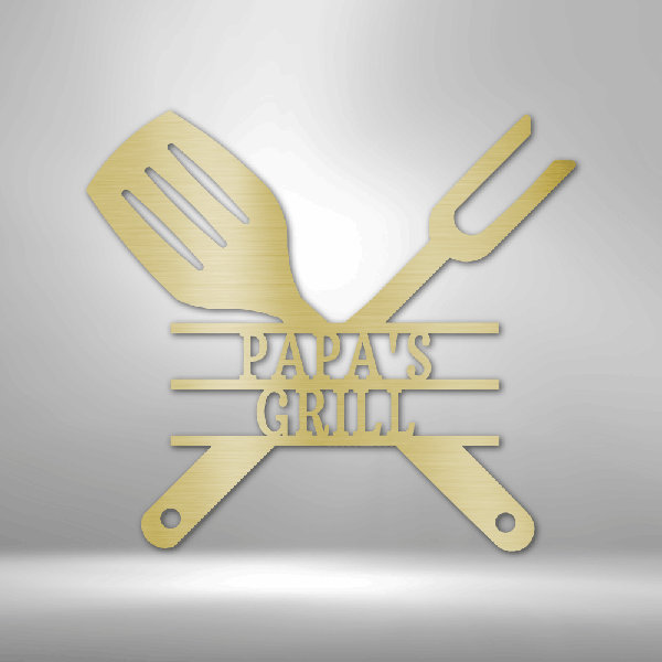 Trinx Eugenija Personalized Grilling Utensils Steel Sign | Wayfair