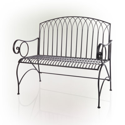 Red Barrel Studio® Metal Outdoor Bench & Reviews | Wayfair