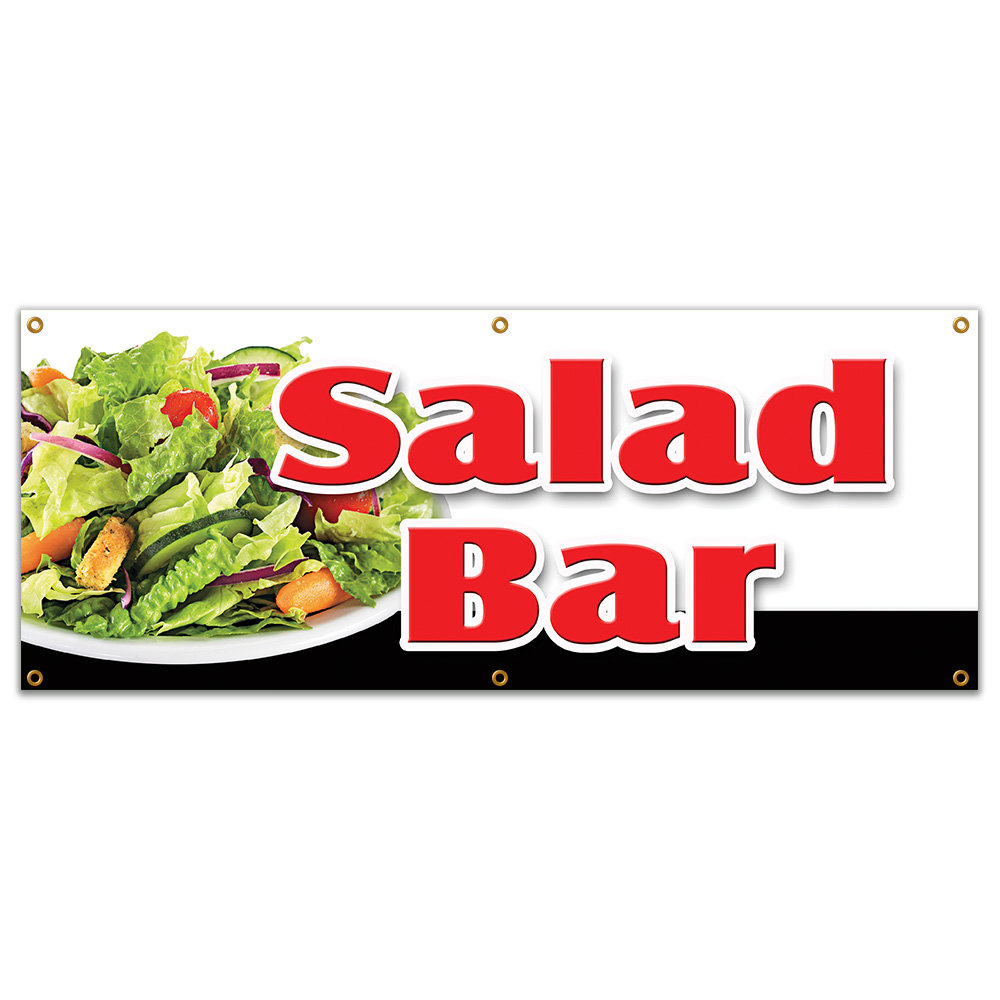 SignMission SALAD BAR BANNER SIGN Dressing Restaurant Buffet Salad ...