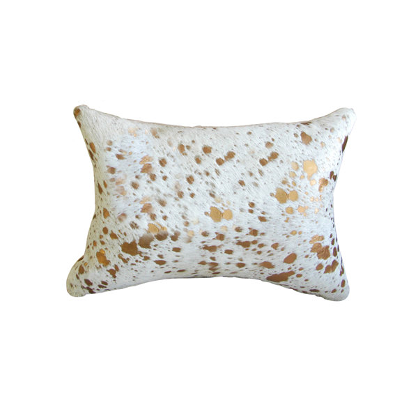 HomeRoots Cowhide Throw Pillow | Wayfair