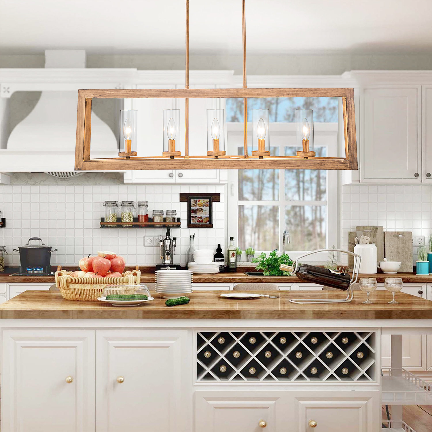 Latitude Run® Donique 5 - Light Kitchen Island Pendant & Reviews | Wayfair