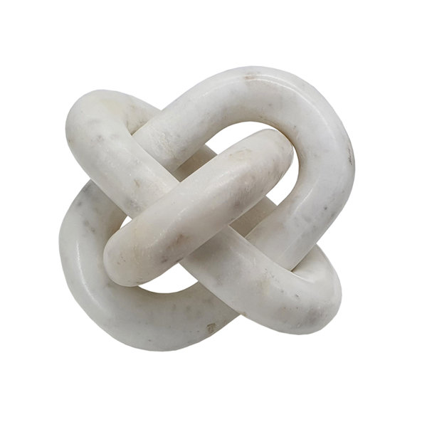 Joss & Main Beaulah Decorative Marble Chain Sculpture | Wayfair