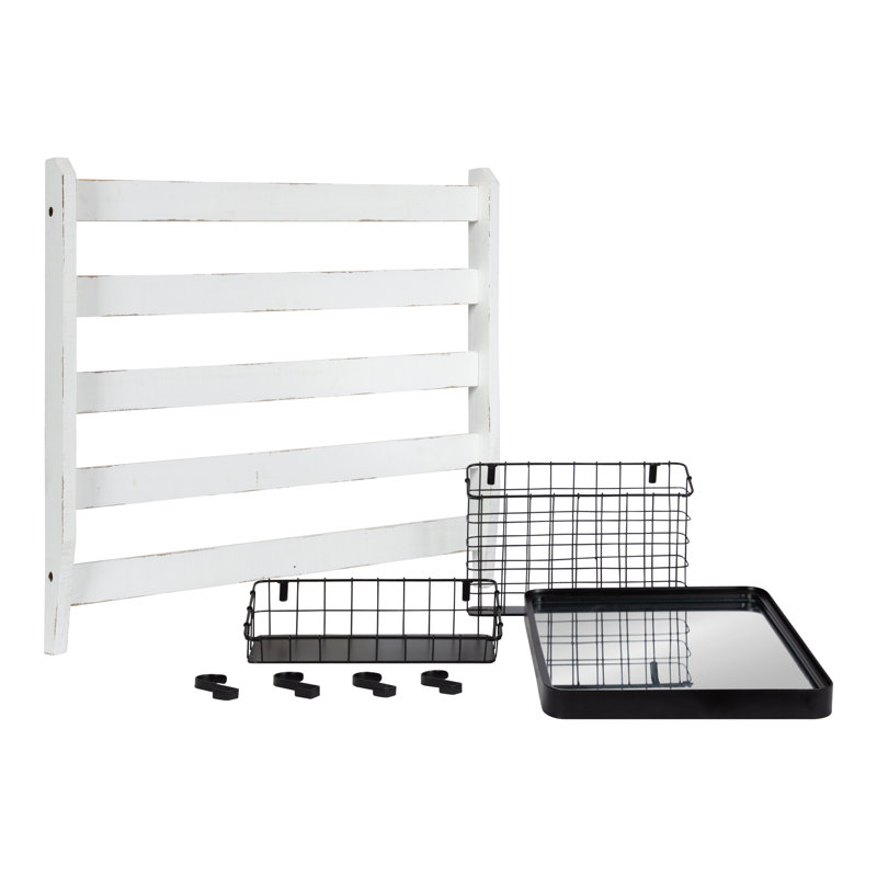 Kate and Laurel Tanner Wall Function Key Organizer with Key Hooks | Wayfair