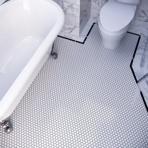 Supreme Tile Tiny 1" x 1" Porcelain Mosaic Wall & Floor Tile & Reviews ...