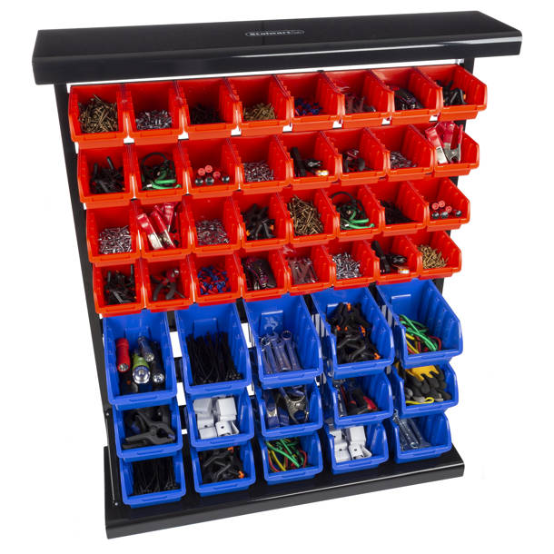 Rebrilliant Jiske 34 W x 16 D x 65 H Garage Storage Bin Rack System ...