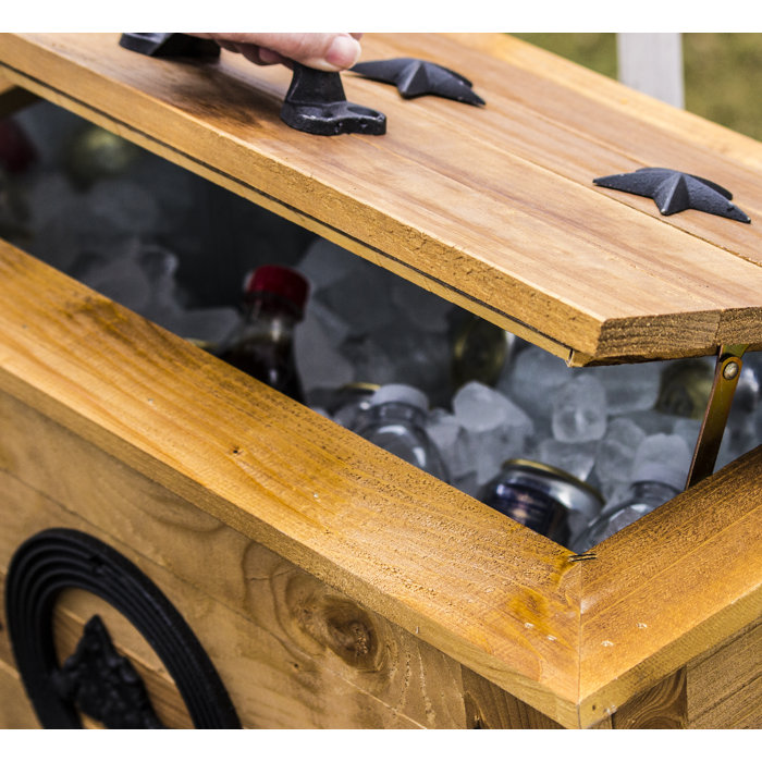 Backyard Expressions 45 Qt. Decorative Outdoor Rustic Mountain Cooler ...