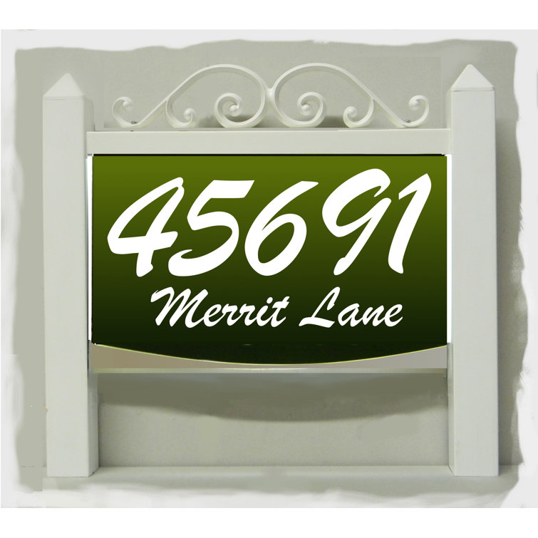 EZStreetSigns Traditional LED address sign with landscape light adapter ...