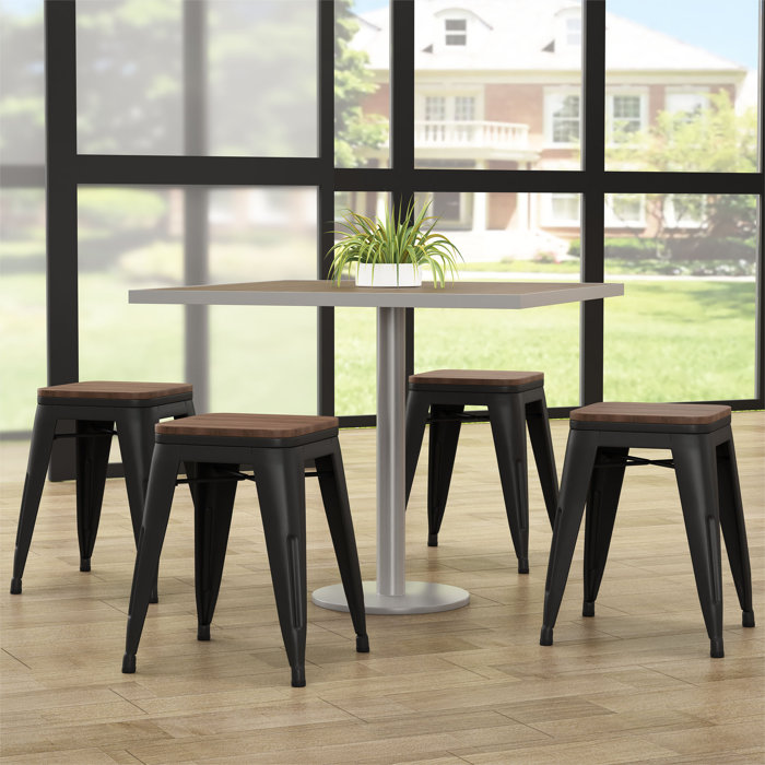 Williston Forge Avikrit Solid Wood 18" Short Stool | Wayfair