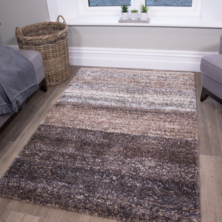Latitude Run Reegan Shaggy Brown/Beige Rug & Reviews | Wayfair.co.uk