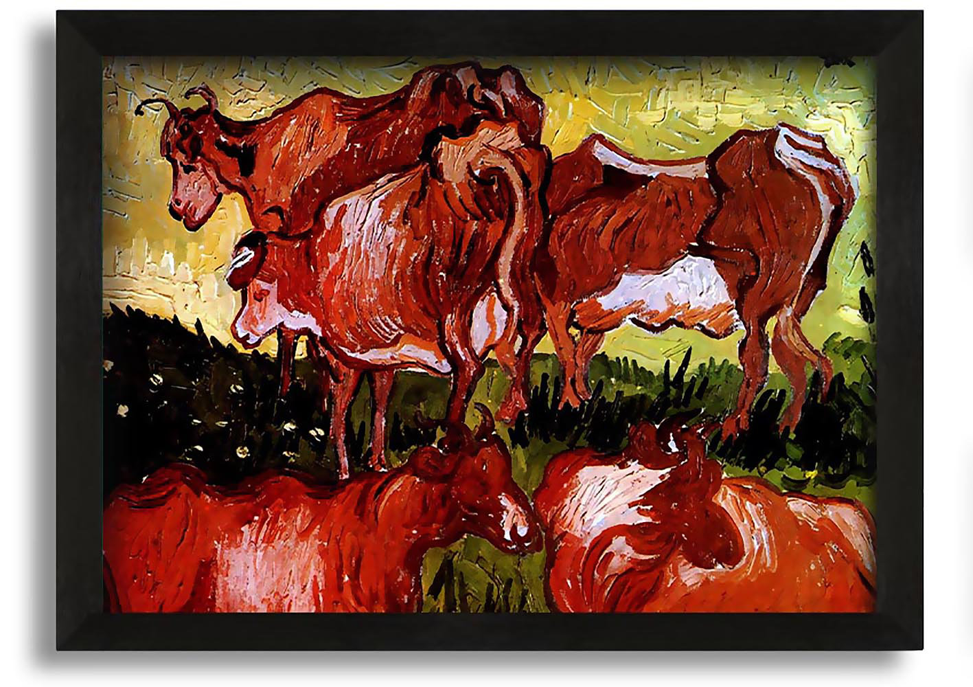 August Grove Cows After Jordaens by Vincent Van Gogh - Picture Frame ...