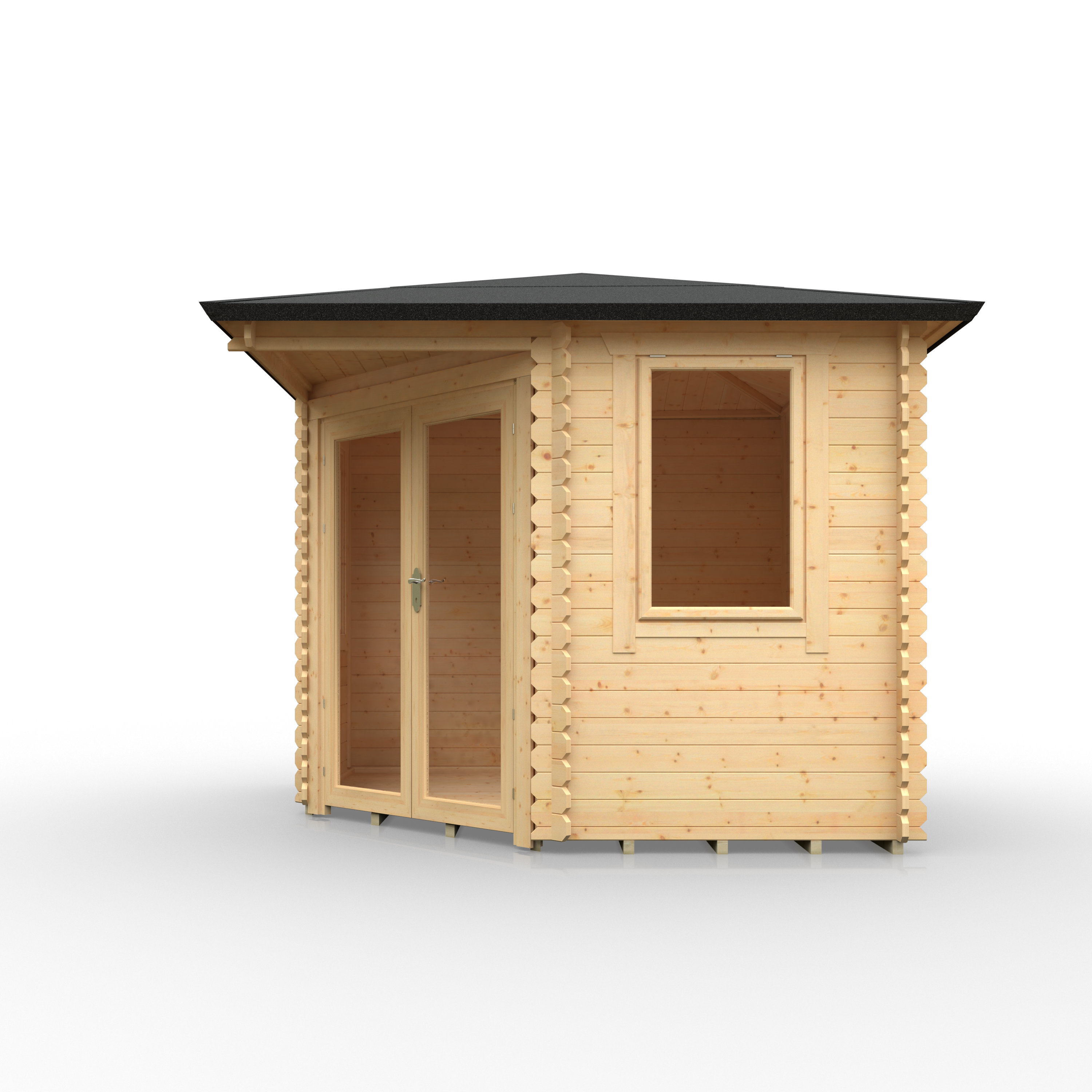 Tiger Sheds The Bengal Corner Tongue & Groove Log Cabin 10x10w ...