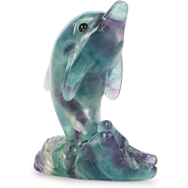 Highland Dunes Dolphin Gemstone Figurine | Wayfair