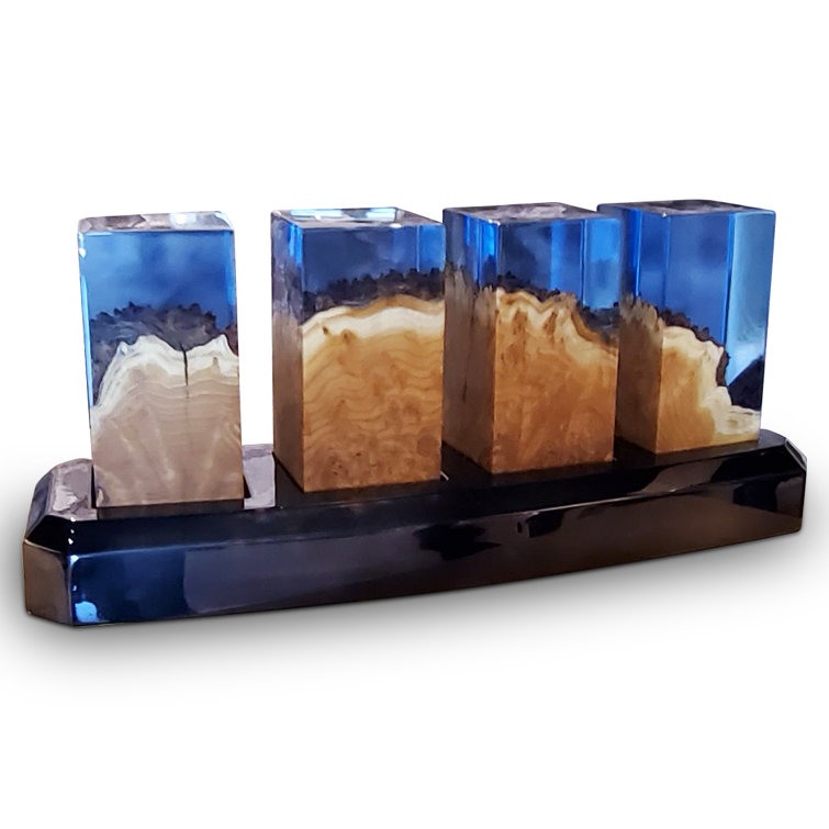 Arditi Collection Deep Ocean Cubes with Base | Wayfair