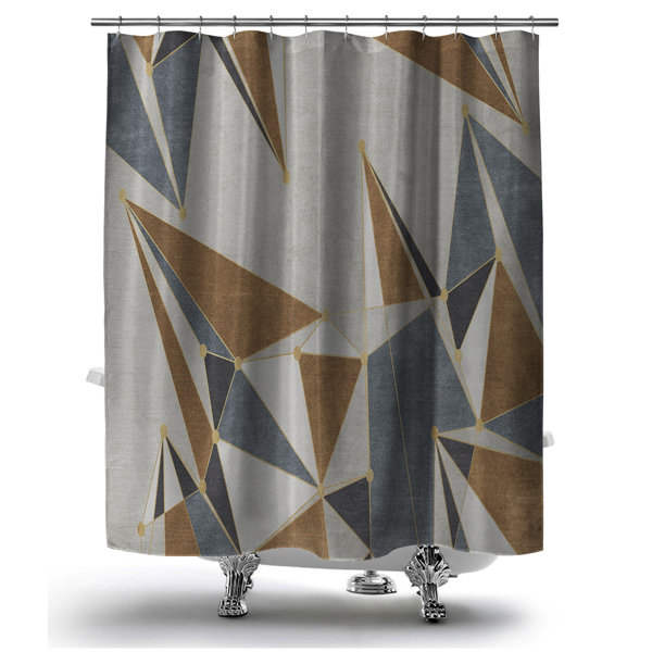 Bless international Desmondia Geometric Single Shower Curtain | Wayfair