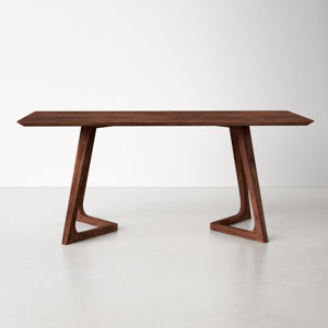 AllModern Fischer 71'' Walnut Solid Wood Dining Table & Reviews | Wayfair
