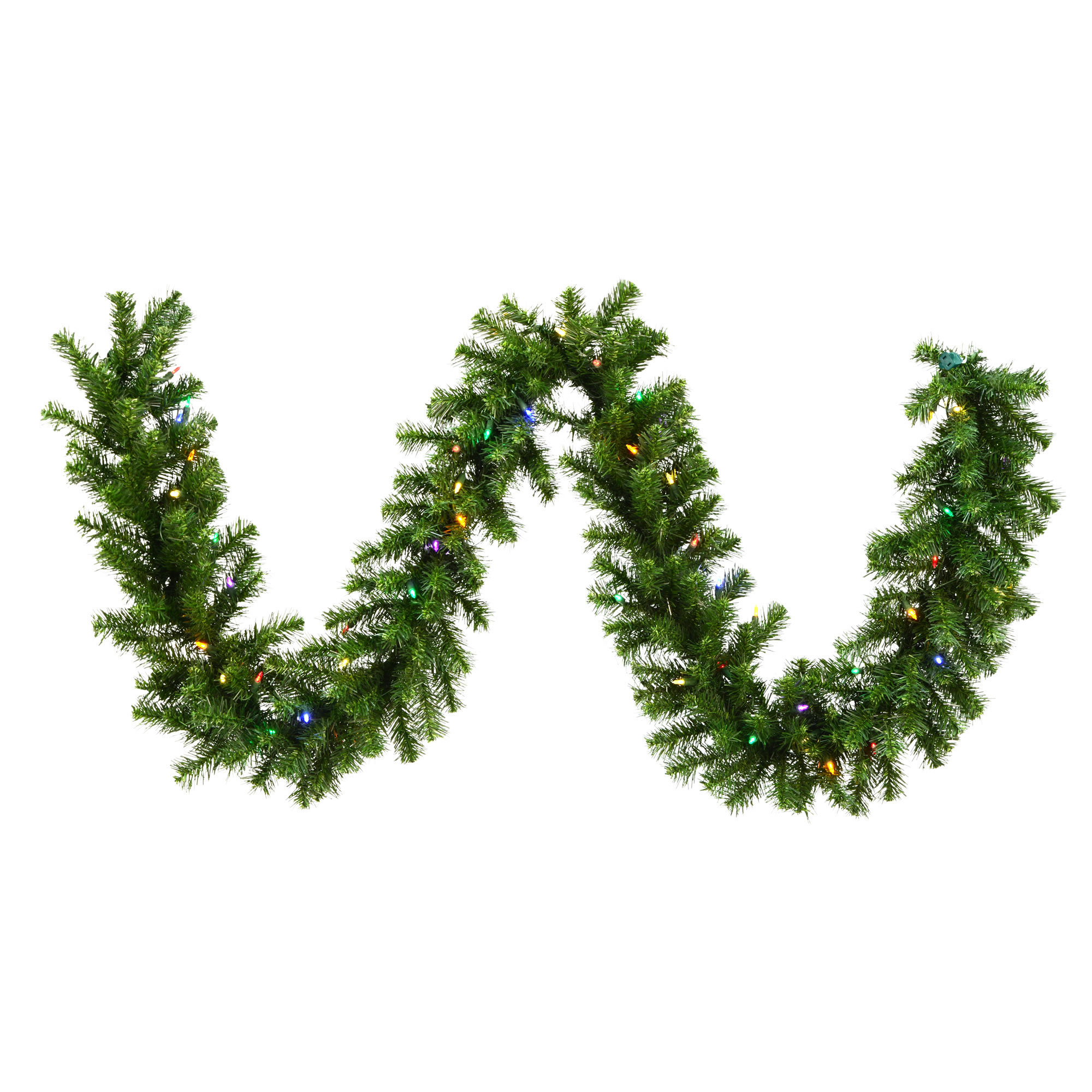 The Holiday Aisle® 108'' in. Lighted Faux Fir Garland & Reviews | Wayfair