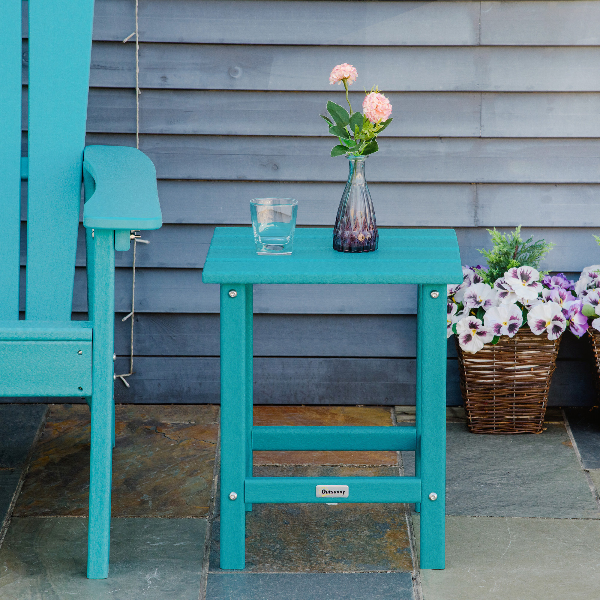 Outsunny Outdoor Side Table & Reviews | Wayfair