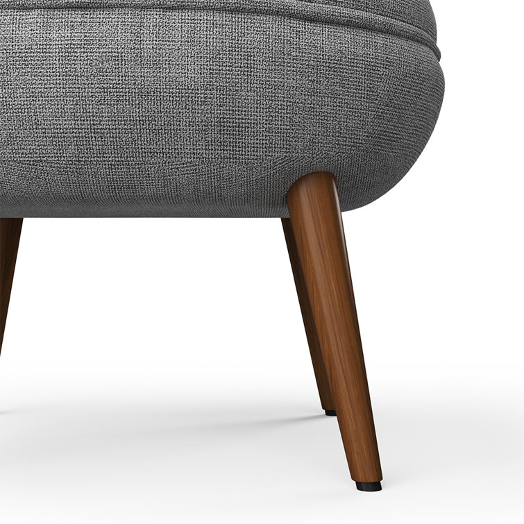 George Oliver Flemming 54cm Wide Oval Solid Colour Footstool Ottoman ...