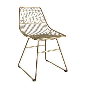 CosmoLiving by Cosmopolitan Metal Slat Back Side Chair & Reviews ...
