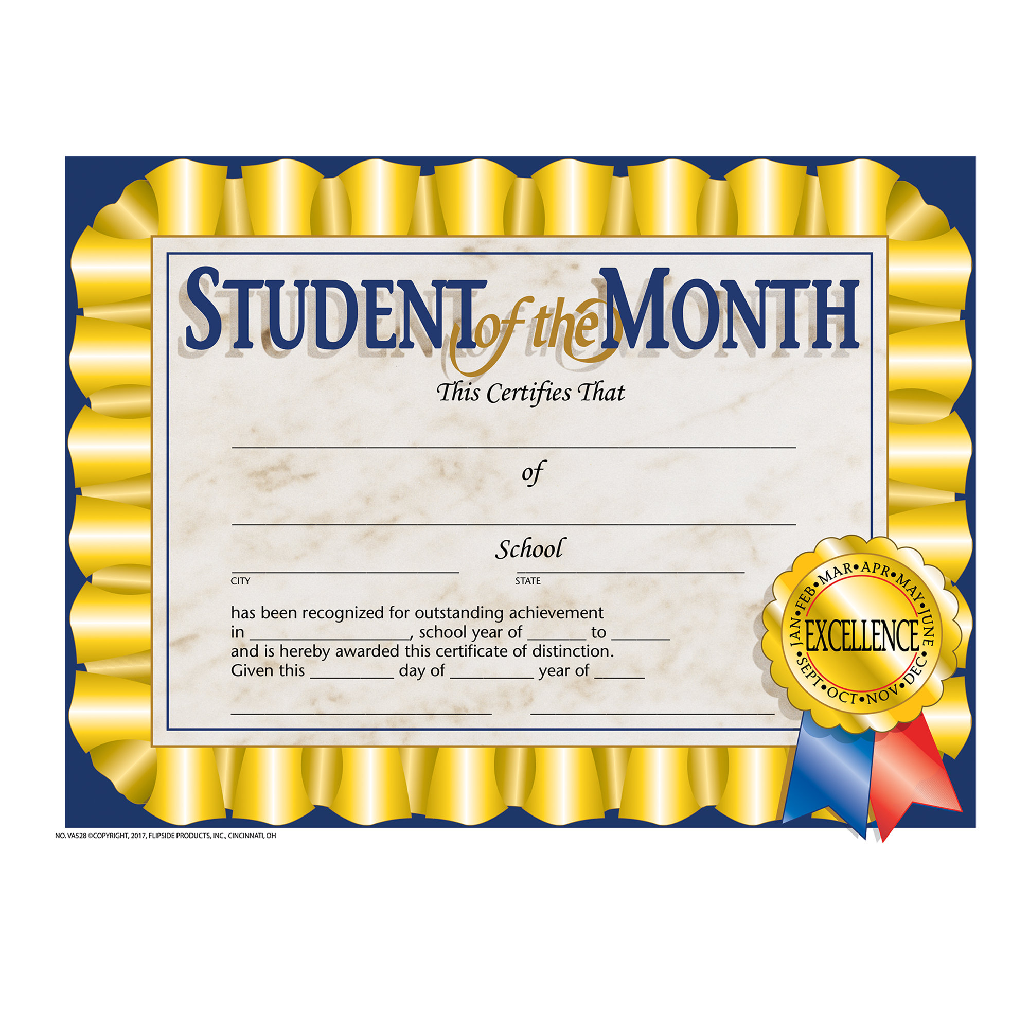 Flipside Products Student Of The Month Certificate Wayfair