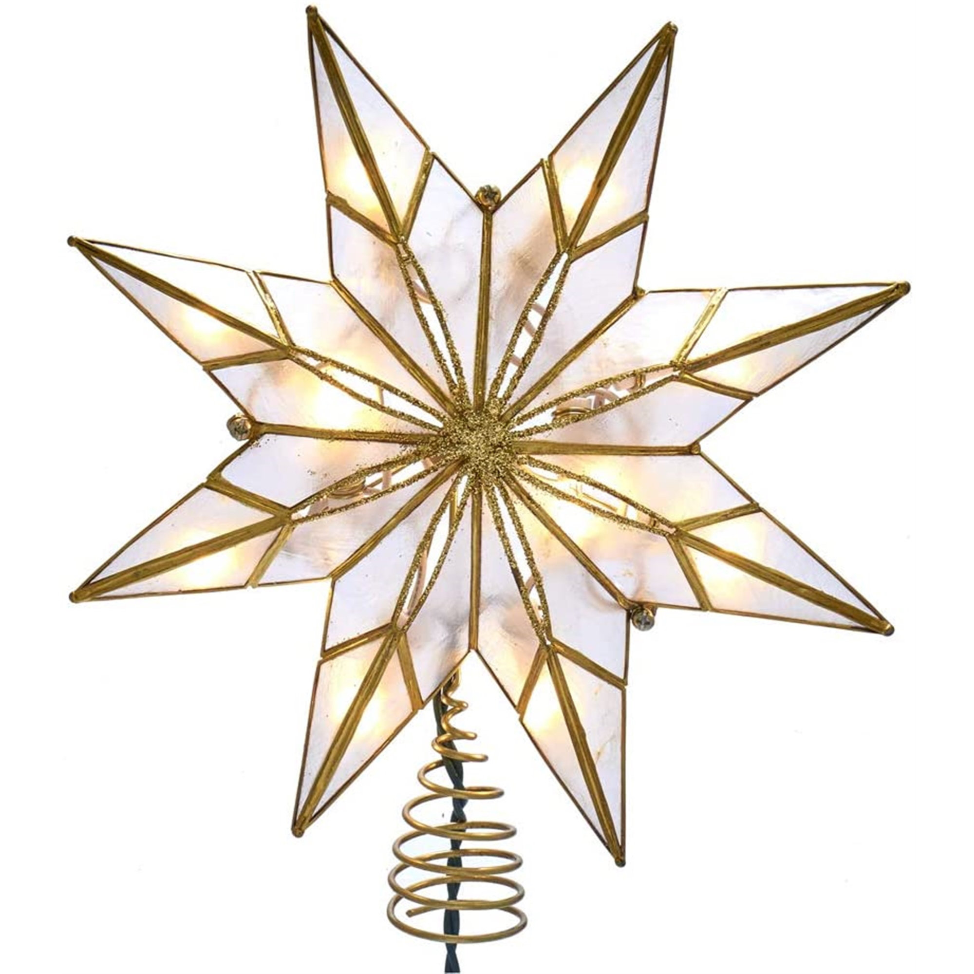 Kurt Adler Capiz Star Tree Topper | Wayfair