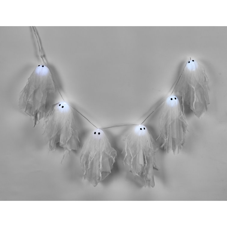 The Holiday Aisle® LED Flashing Ghost Garland | Wayfair