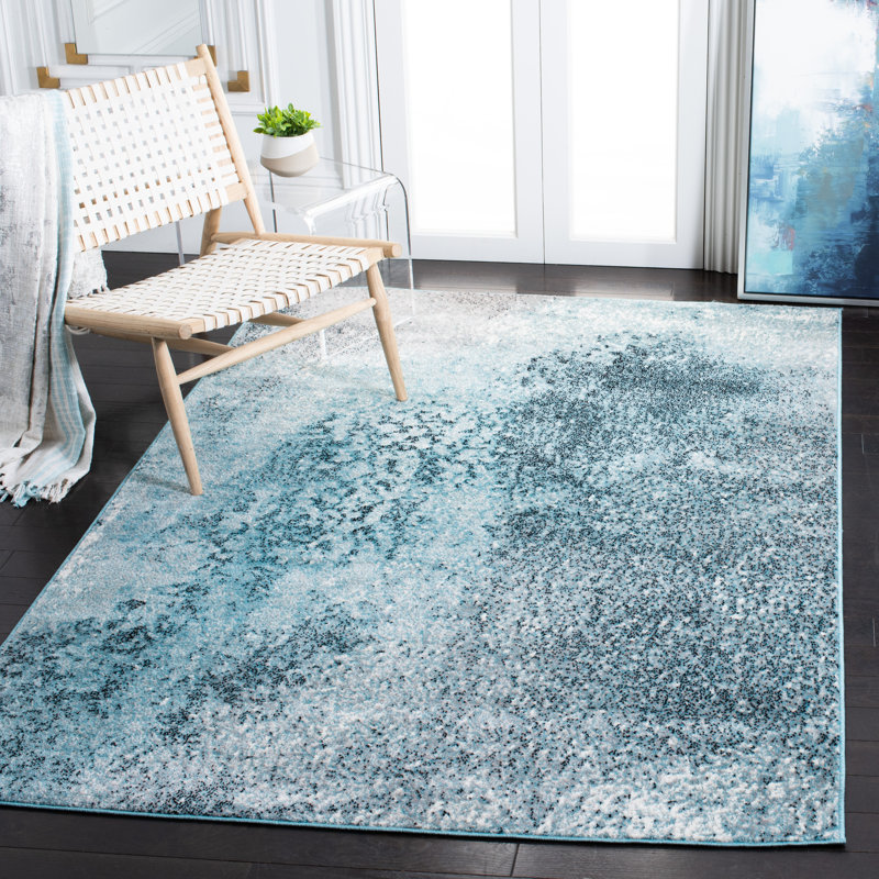 Trent Austin Design® Mclawhorn Performance Silver / Blue Rug & Reviews ...