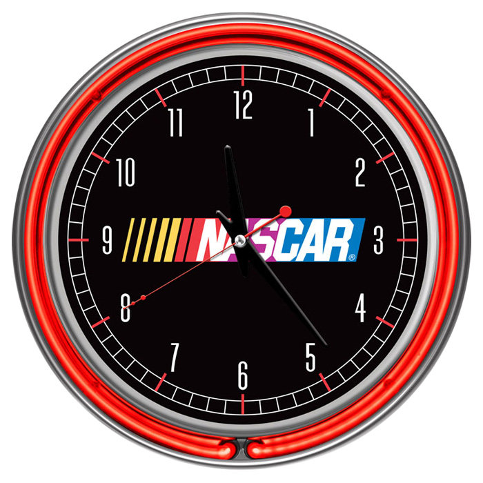 Trademark Global NASCAR Glass Wall Clock | Wayfair
