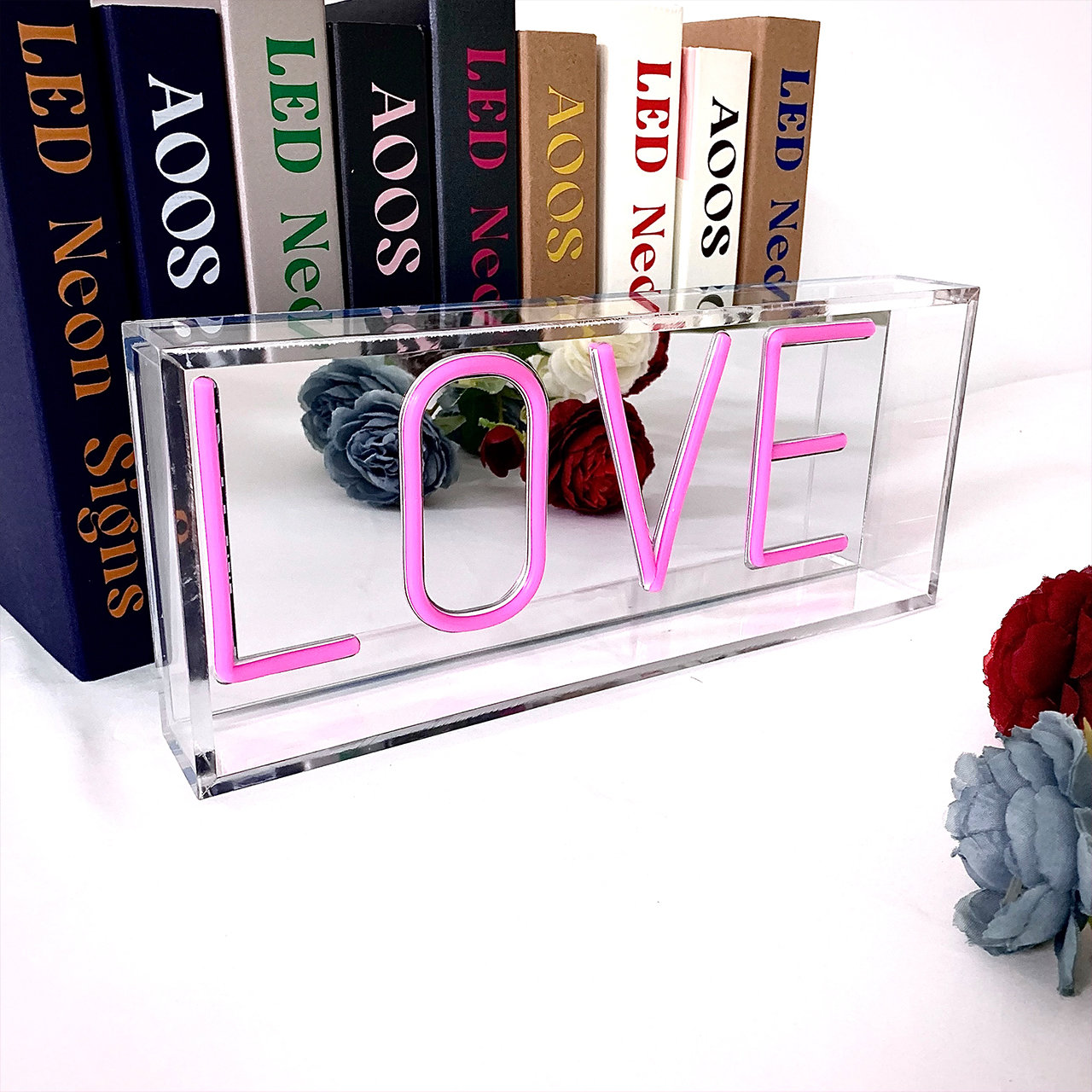 Trinx Love 14" LED Neon Sign Box | Wayfair