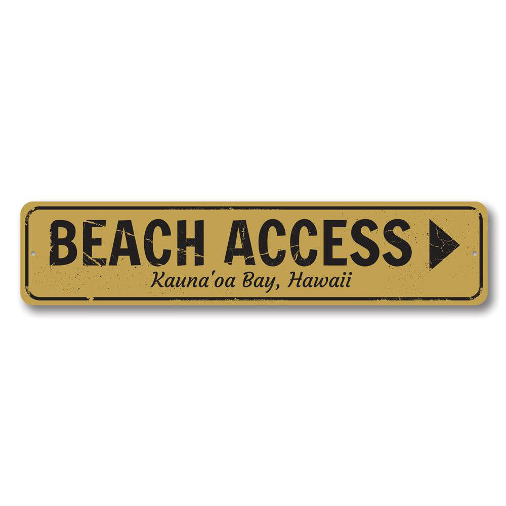 Lizton Sign Shop, Inc Beach Access Arrow Custom Aluminum Sign | Wayfair