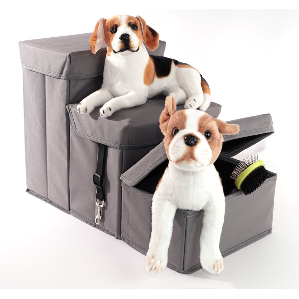 Tucker Murphy Pet™ Wava Padded 3 Step Pet Storage Foldable Steps ...