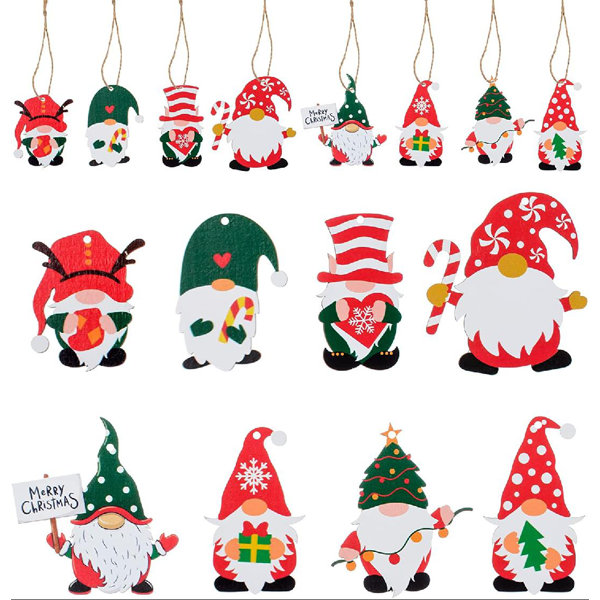 The Holiday Aisle® Efram 8 Piece Christmas Hanging Figurine Ornament ...
