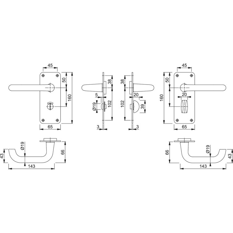 Symple Stuff Amandia Right Door Handle | Wayfair.co.uk