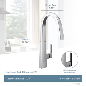 Moen Nio Pull Down Single Handle Kitchen Faucet With Accessories ...