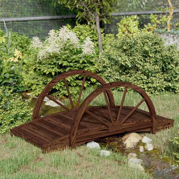Union Rustic Union Solid Wood Garden Bridge | Wayfair.co.uk
