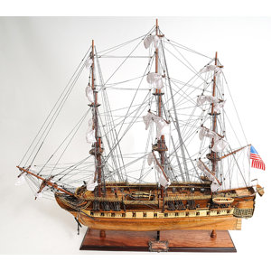 Old Modern Handicrafts Constitution Copper Bottom E.E Model Ship ...