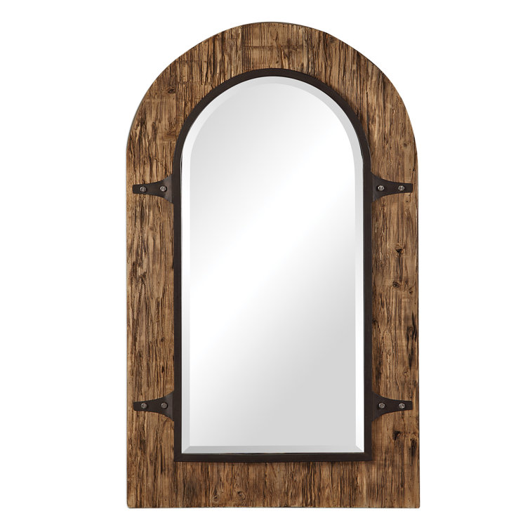 Millwood Pines Eric Arch Wood Wall Mirror & Reviews | Wayfair