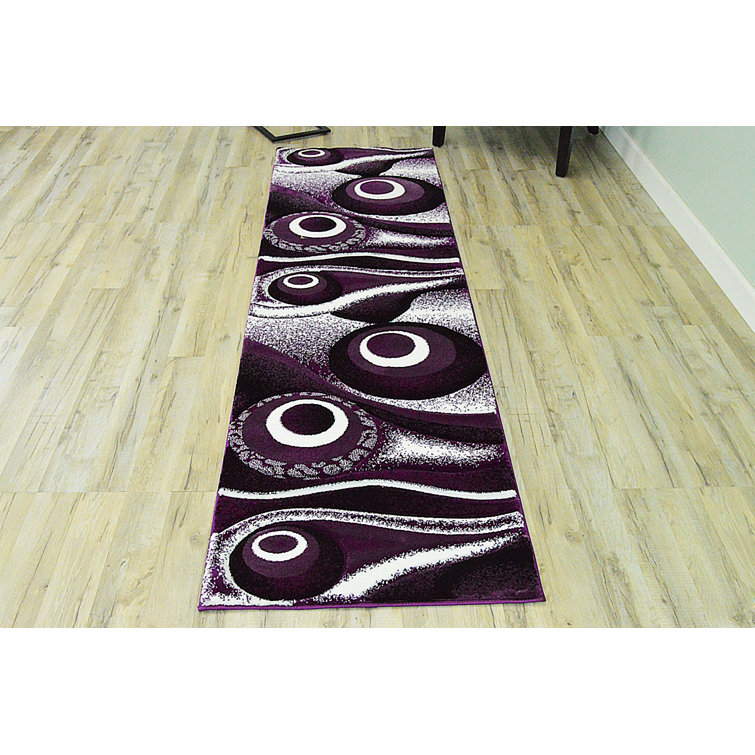 Ivy Bronx Mccampbell Abstract Purple/Black Area Rug & Reviews | Wayfair